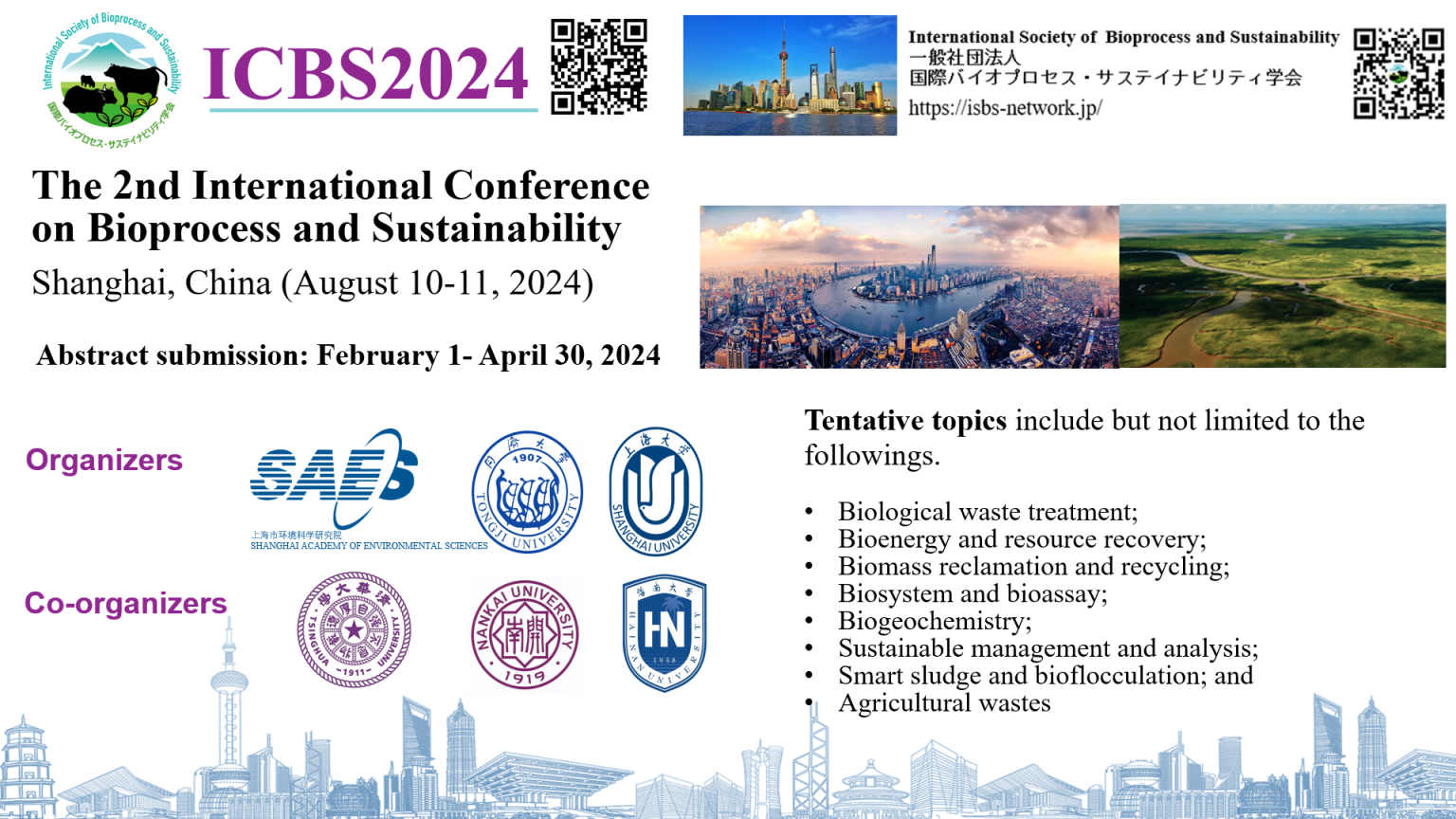 ICBS 2024 [August 10-11, 2024] – International Society of Bioprocesses and Sustainability